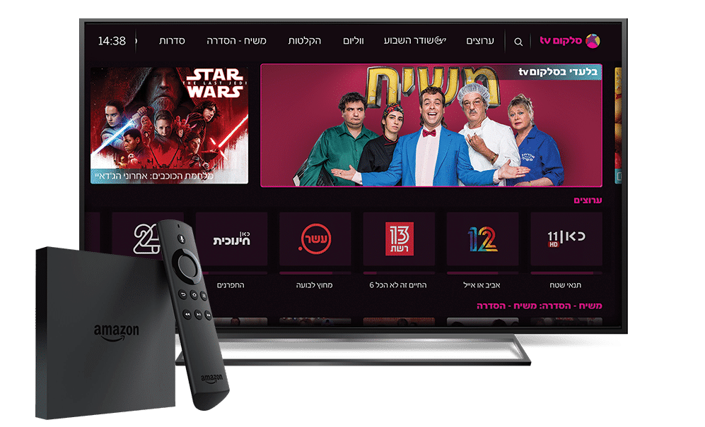 אפליקציית סלקום TV זמינה להורדה גם בסטרימרים של אמזון - ג'ירפה