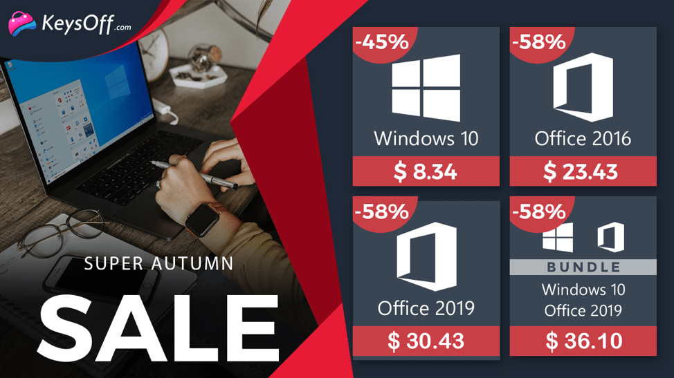 האתר Keysoff במבצע סתיו על מגוון רישיונות בהנחות של עד 55 אחוזים - ג'ירפה