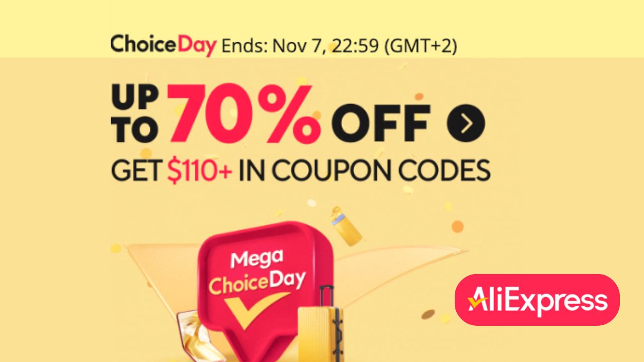 קופונים חדשים לתחילת חודש נובמבר באליאקספרס AliExpress Choice Day - ג'ירפה